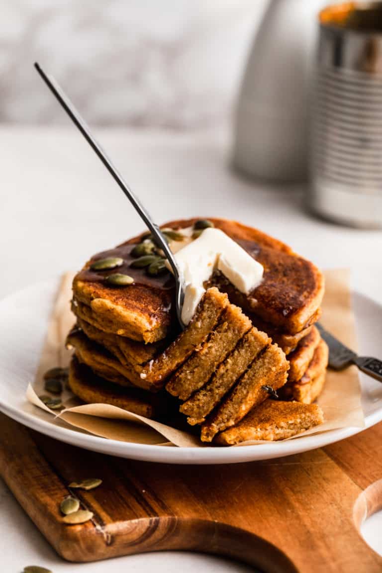 Vegan Pumpkin Pancakes | Peanut Butter Plus Chocolate