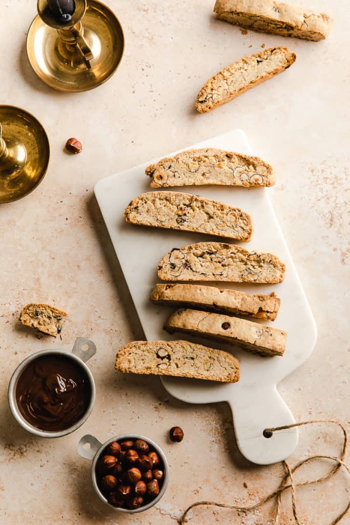 Chocolate Dipped Hazelnut Biscotti | Peanut Butter Plus Chocolate