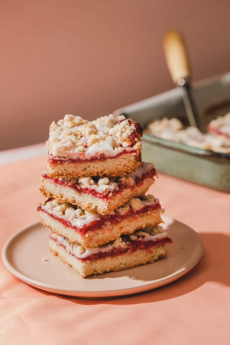 Strawberry Cookie Bars Vegan Gluten Free | Peanut Butter Plus Chocolate