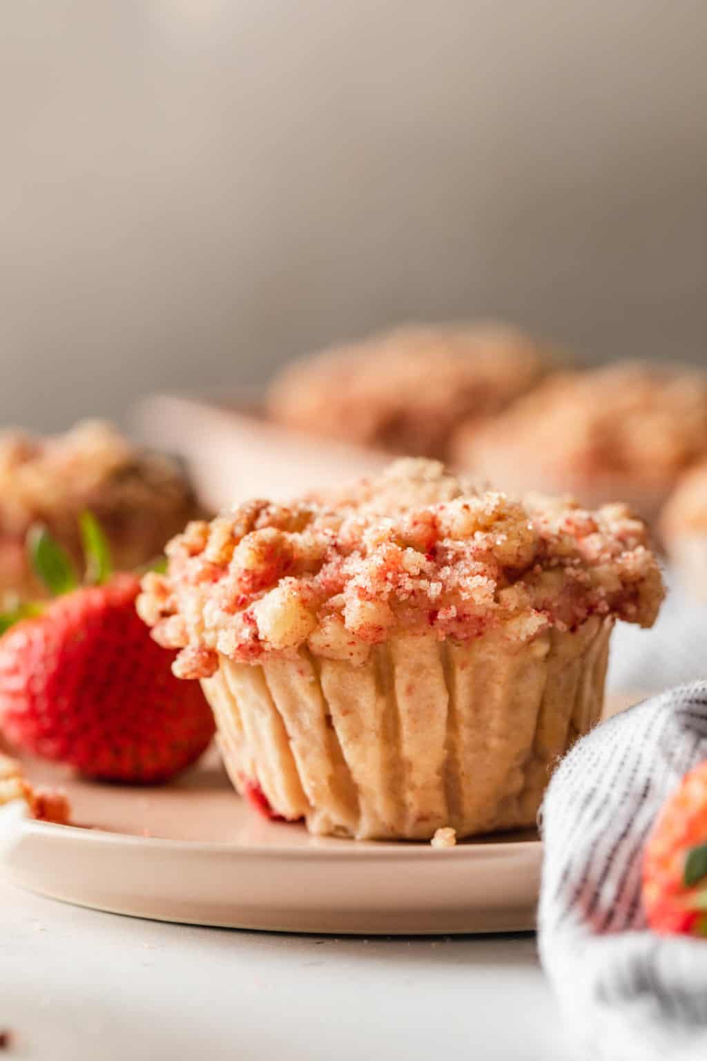 Strawberry Shortcake Muffins Vegan | Peanutbutter Plus Chocolate