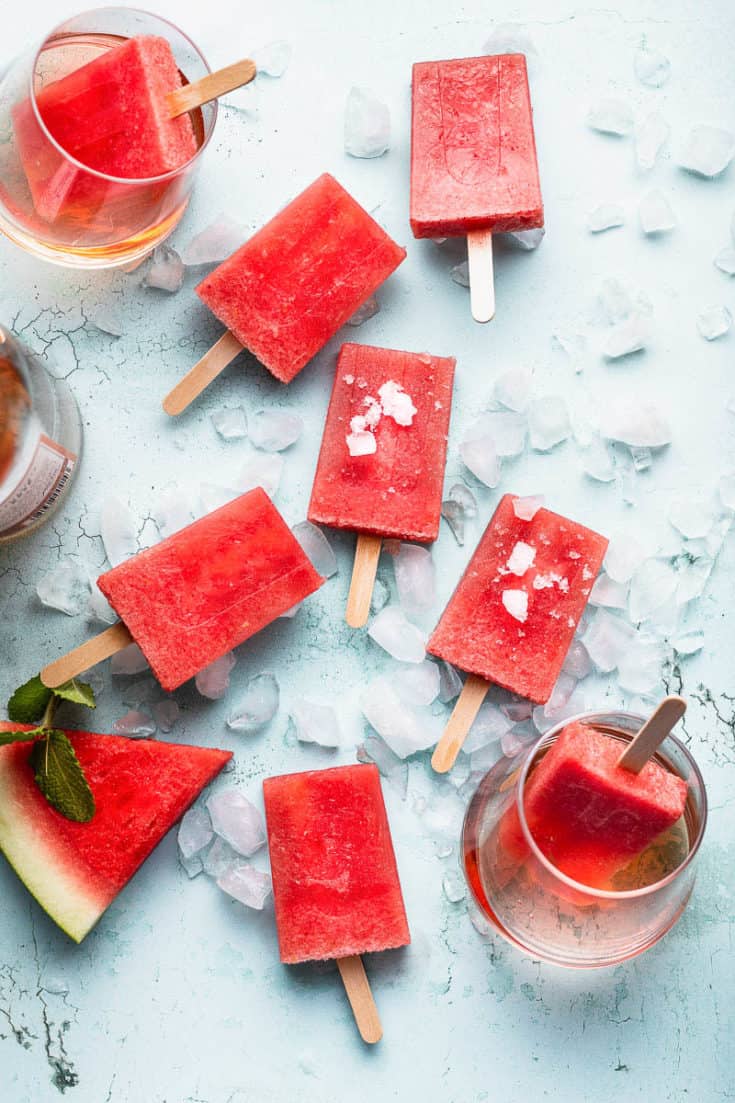 Rosé Watermelon Popsicles | Peanut Butter Plus Chocolate