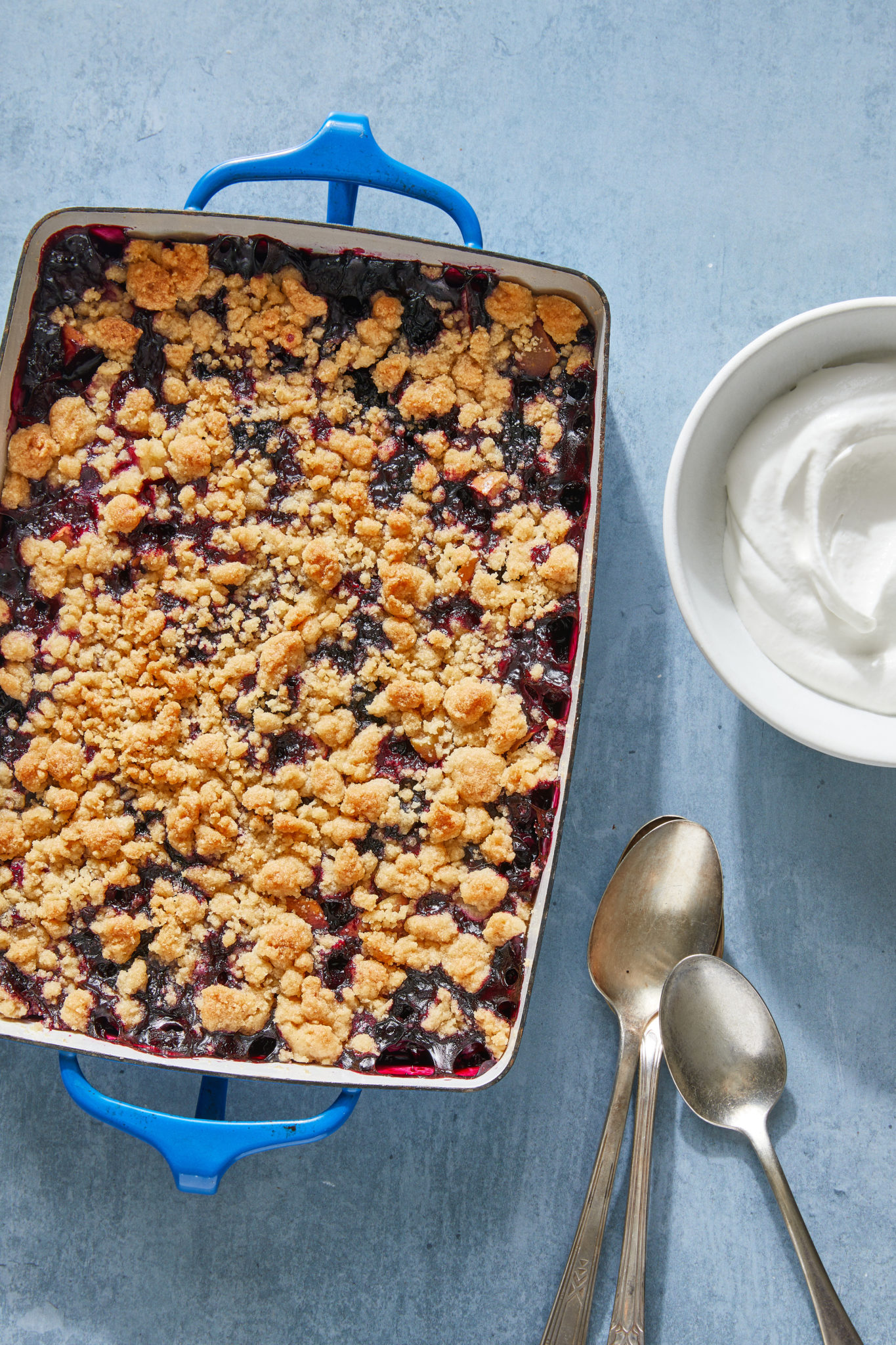 Easy Apple and Blueberry Crumble | Peanut Butter Plus Chocolate