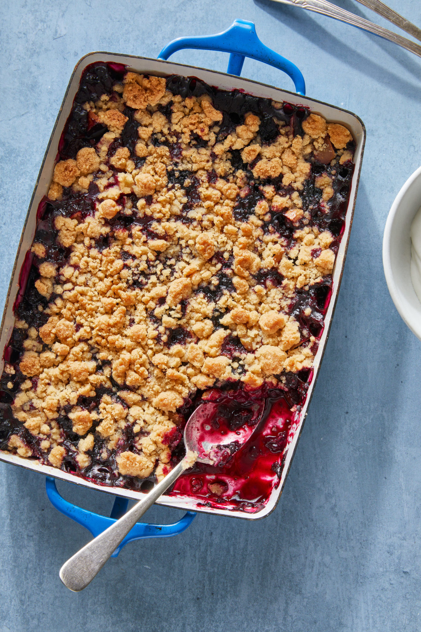 Easy Apple and Blueberry Crumble | Peanut Butter Plus Chocolate